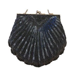 Valerie Stevens | Bags | Valerie Stevens Blue Beaded Clam Shell Evening ...